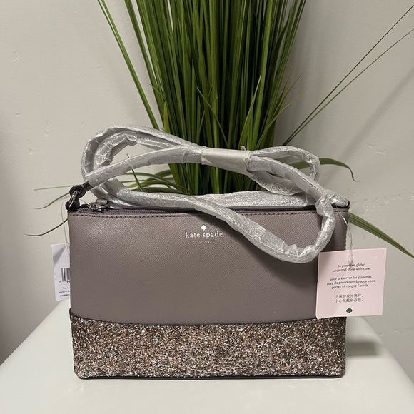 kate spade | Bags | Nwt Late Spade Ramey Greta Court Glitter Crossbody ...